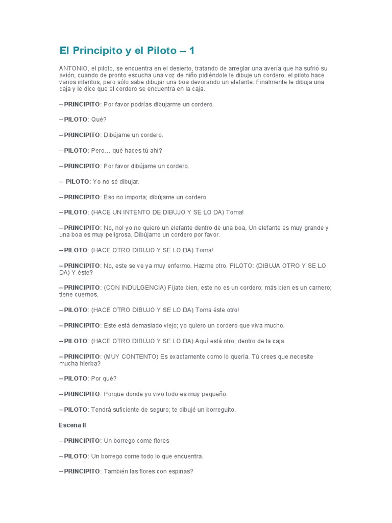 Guión El Principito | PDF