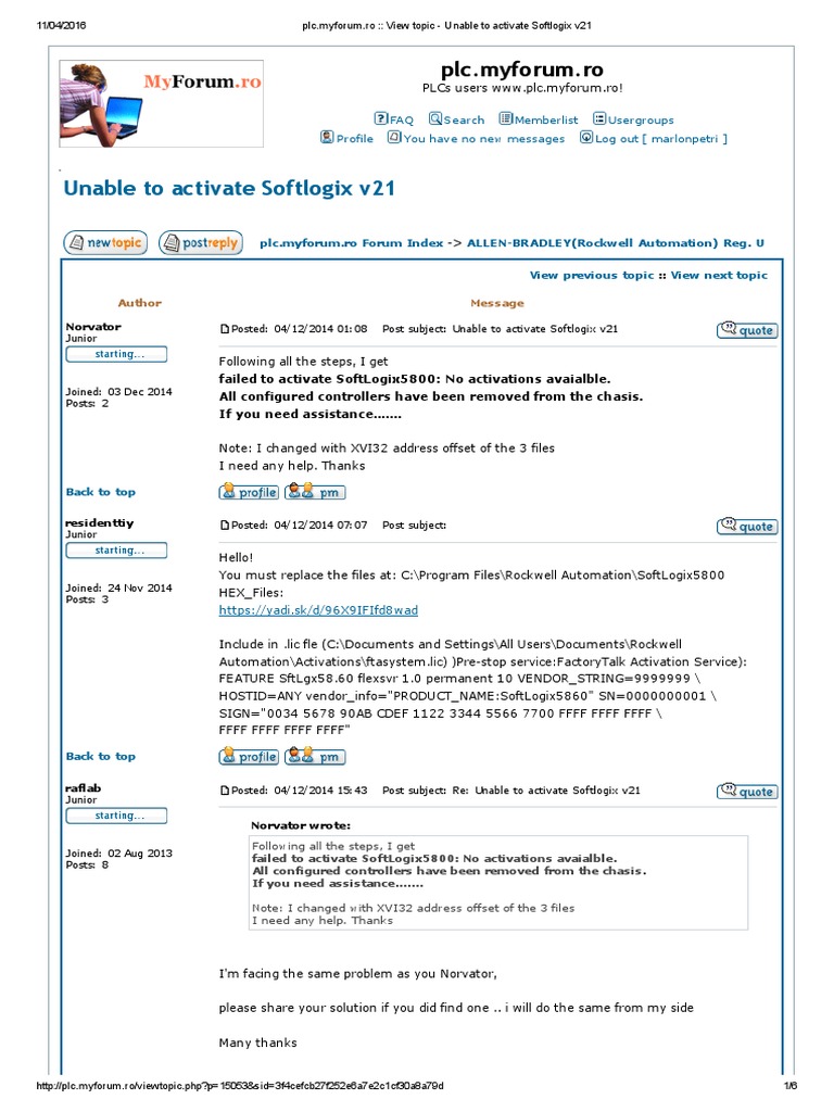 Activation SoftLogix5800 | PDF | Software Engineering | System Software