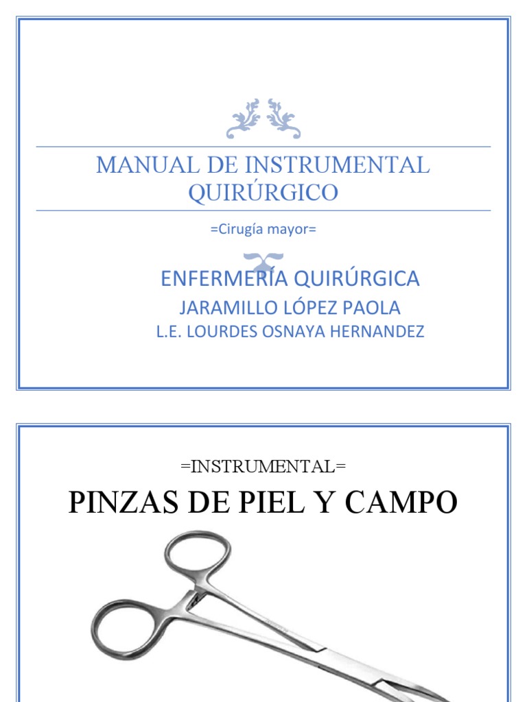 Manual de Instrumental Quirúrgico | PDF