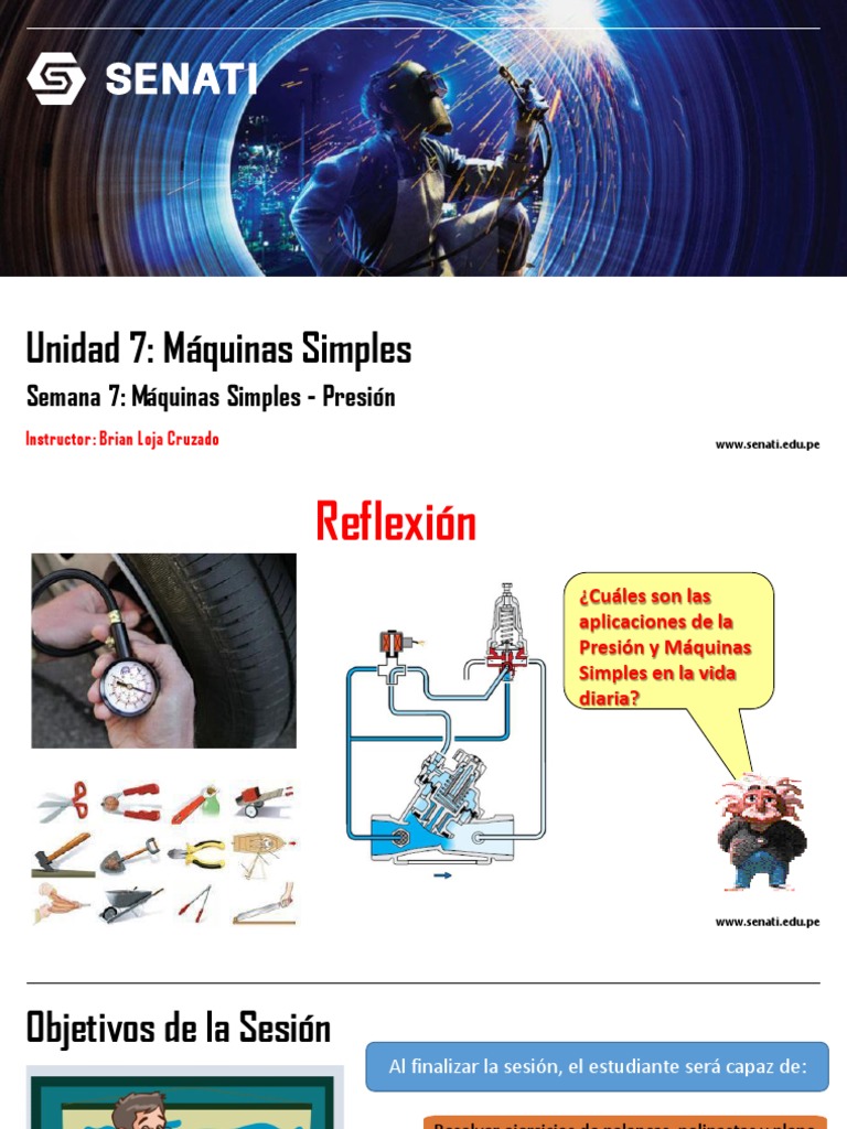 Sem 07 MÁQUINAS SIMPLES PRESIÓN SENATI 2023 10 | PDF | Palanca | Máquinas