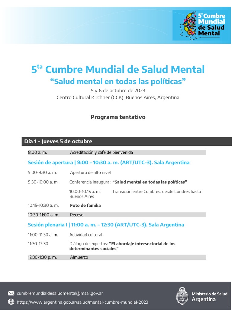 Programa Tentativo CSM | PDF