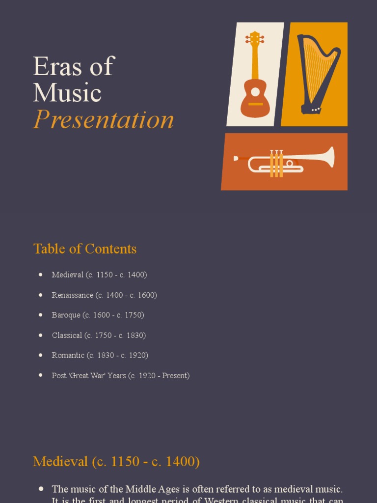 Eras of Music | PDF | Classical Period (Music) | Classical Music