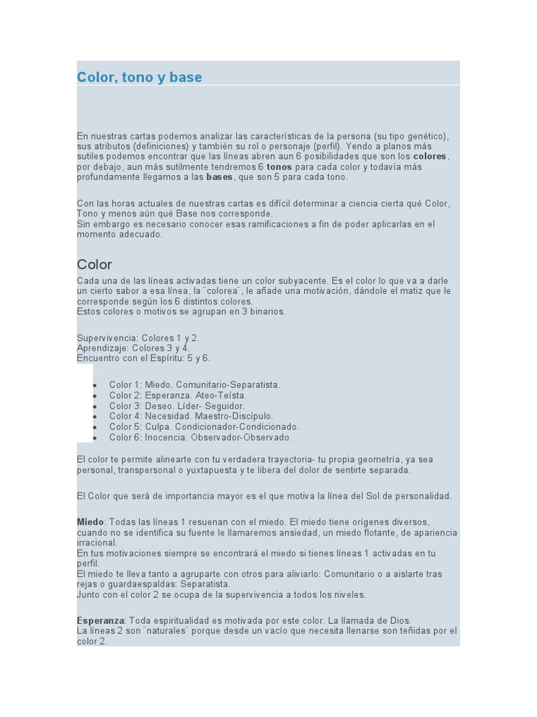 Color Tono Base | PDF