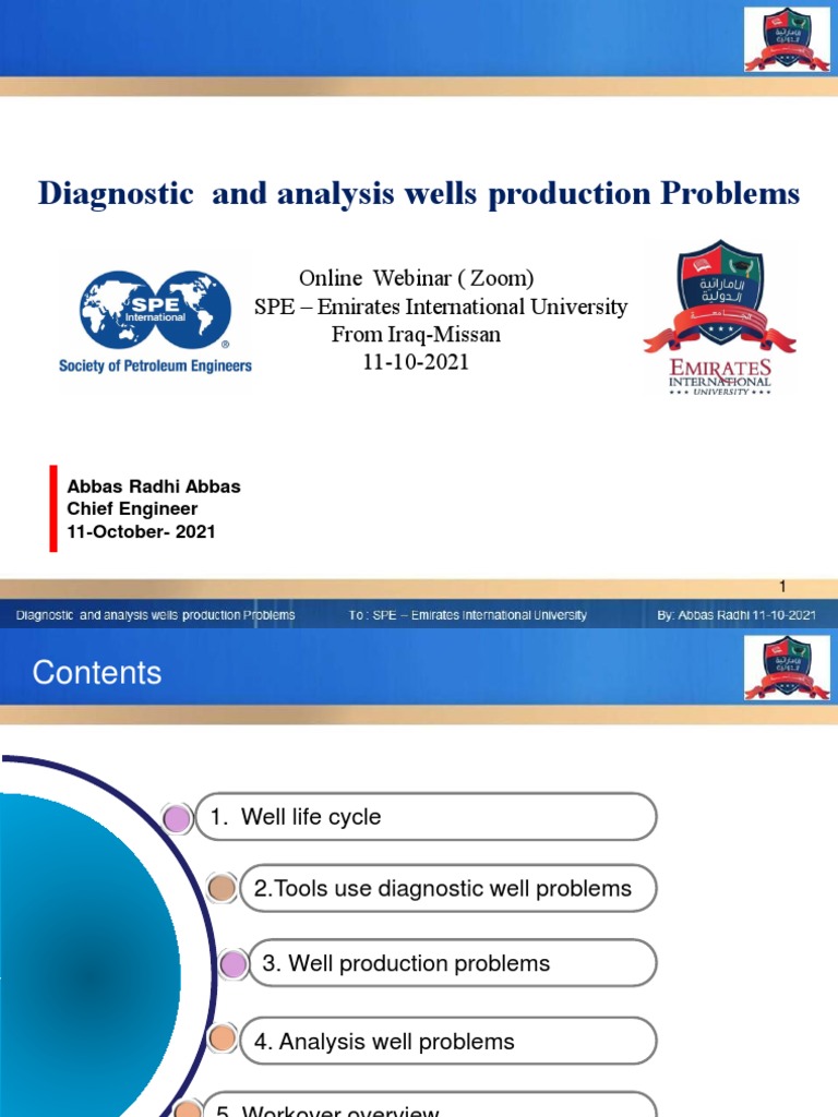 Diagnostic and Analysis Wells Production Problems 1642310291 | PDF