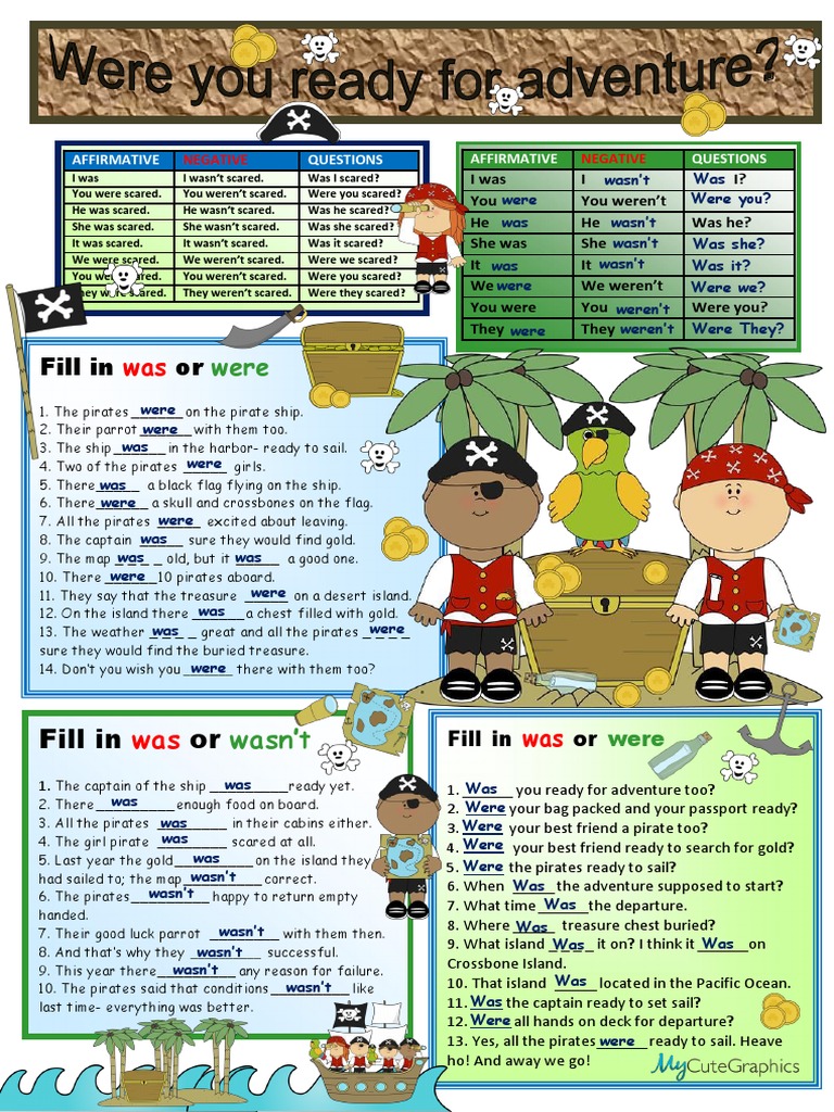 Was and Were Worksheet | PDF | Ships | Water Transport