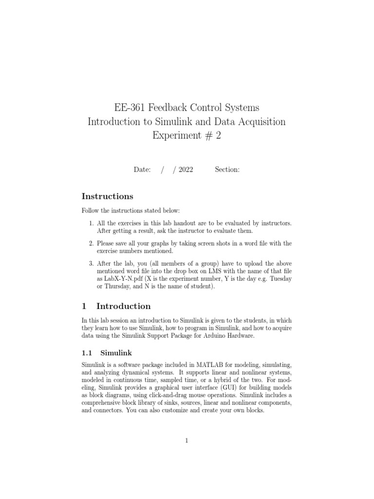Exp 2 | PDF | Arduino | Matlab