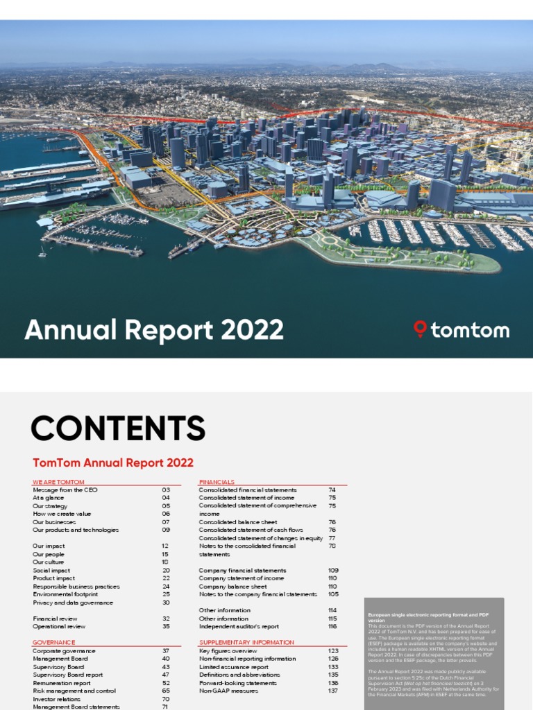 TomTom Annual Report 2022 | PDF | Sustainability | Application Software