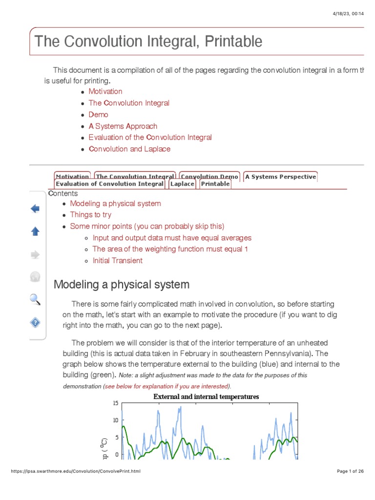 Convolution Integral Pdf Convolution Integral