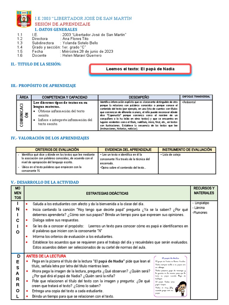 Comunicación Primer Grado Pdf Evaluación Escritura
