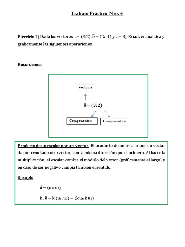 TP 4_Álgebra Vectorial_2021 | PDF | Vector Euclidiano | Escalar (Matemáticas)