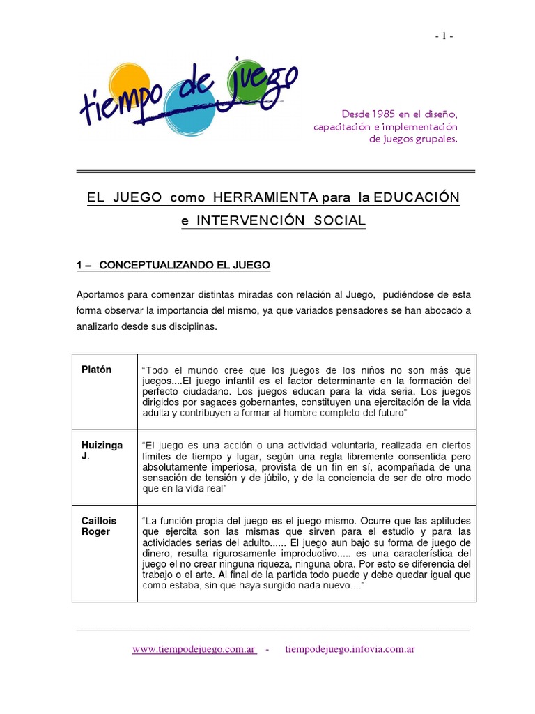 Tiempo de juego | PDF | Conocimiento | Juguetes