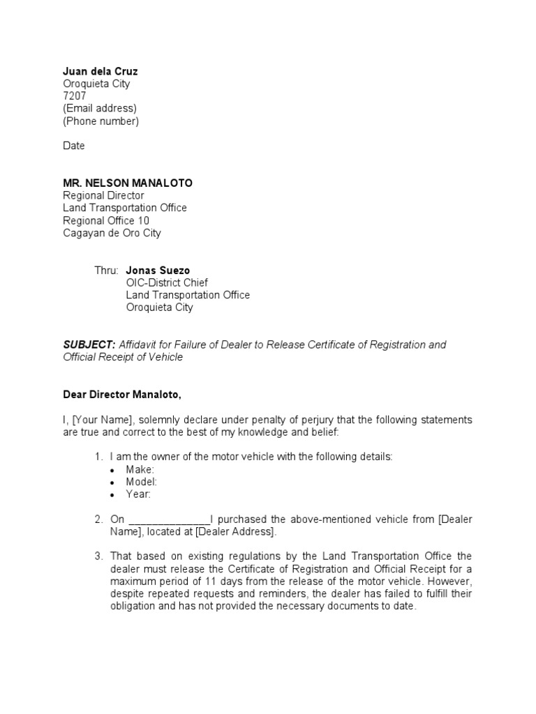 For Lto Complaint | Download Free PDF | Justice | Crime & Violence