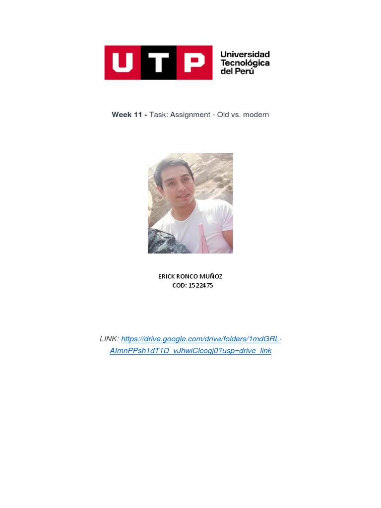 Task - Assignment - Old vs. Modern | PDF