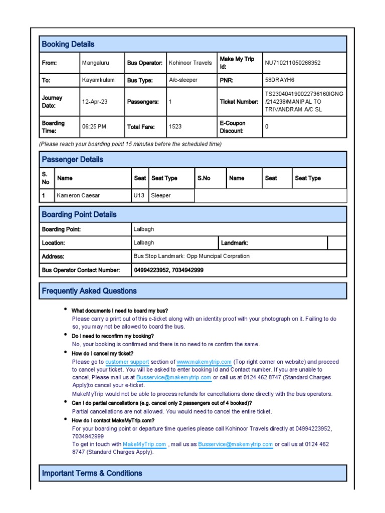 Bus Ticket | PDF | Ticket (Admission) | Bus