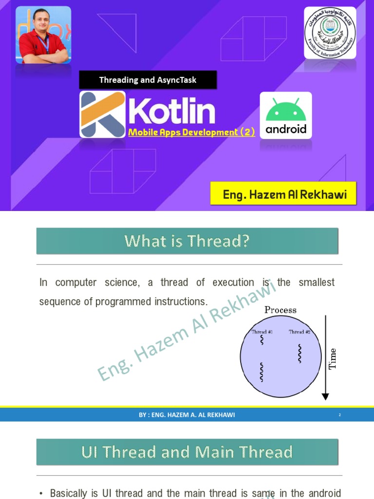 3android Kotlin - Android Threading and AsyncTask | PDF | Thread (Computing) | Parameter ...