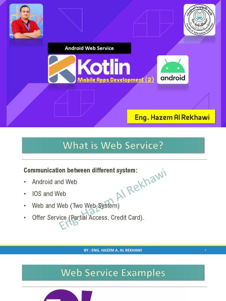 4android Kotlin - Android Web Service | PDF | Representational State Transfer | Web Service