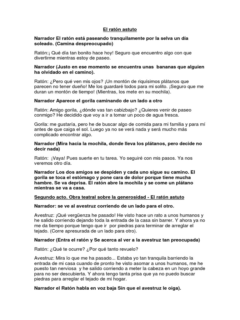El-Ratón-Astuto Cuento Infantil | PDF
