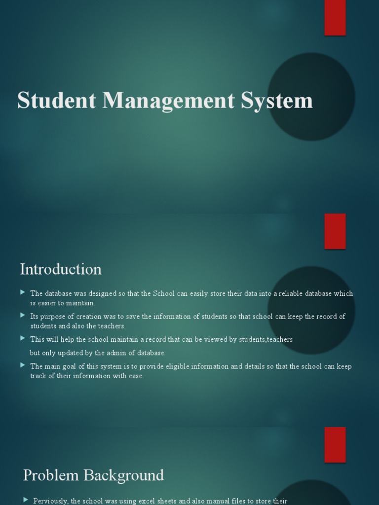 Student Management System of Database System | PDF | Databases ... Student Management System of Database System | PDF | Databases ...