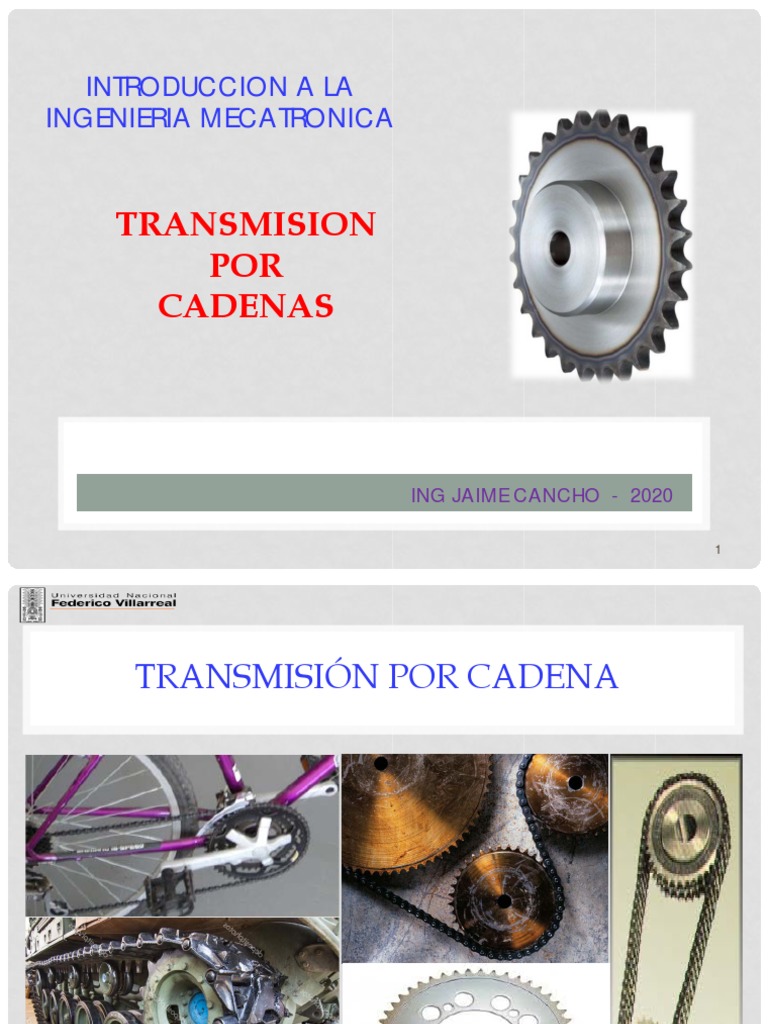Clase9 - Transmision Por Cadenas | PDF | Engranaje | Bienes manufacturados