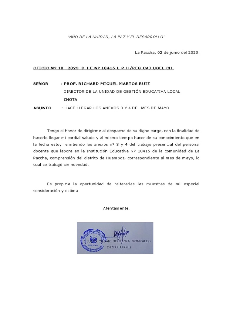 Anexo 3 y 4 La Paccha | PDF