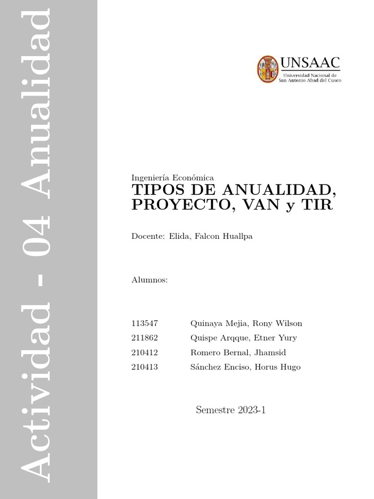 Mini Project Report Template | PDF | Tasa interna de retorno ...