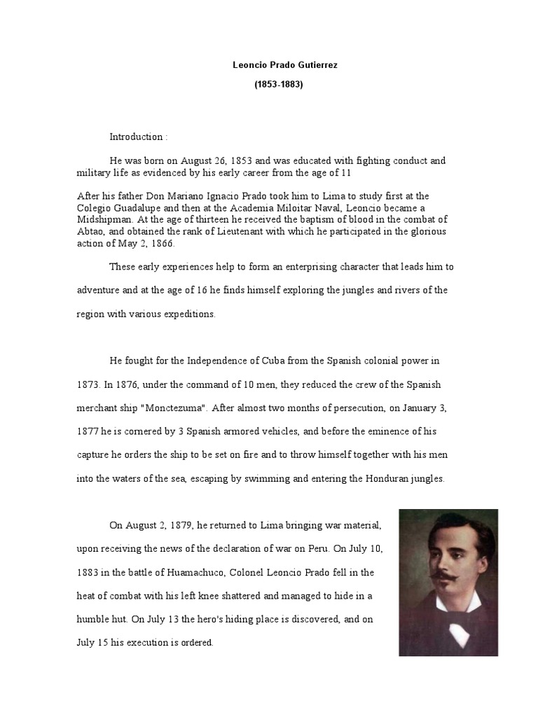 Leoncio Prado: A Life of Valor | PDF