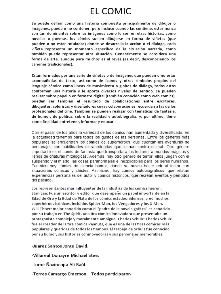 El Comic | PDF | Cómics