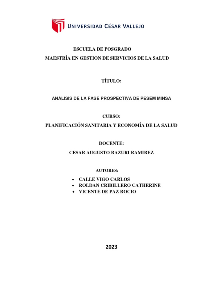 Análisis de PESEM MINSA en Salud Pública | PDF | Las enfermedades no ...