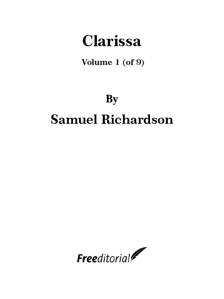 Clarissa Volume 1 (Of 9) by Samuel Richardson | PDF | Clarissa