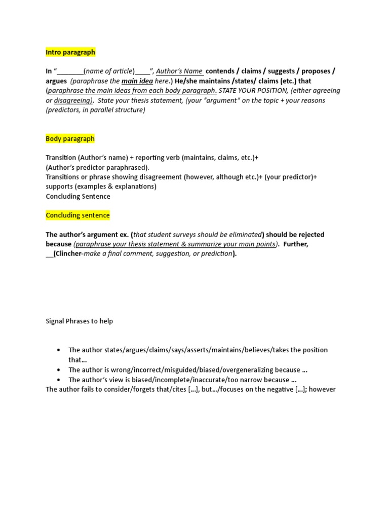 Intro Paragraph Pdf