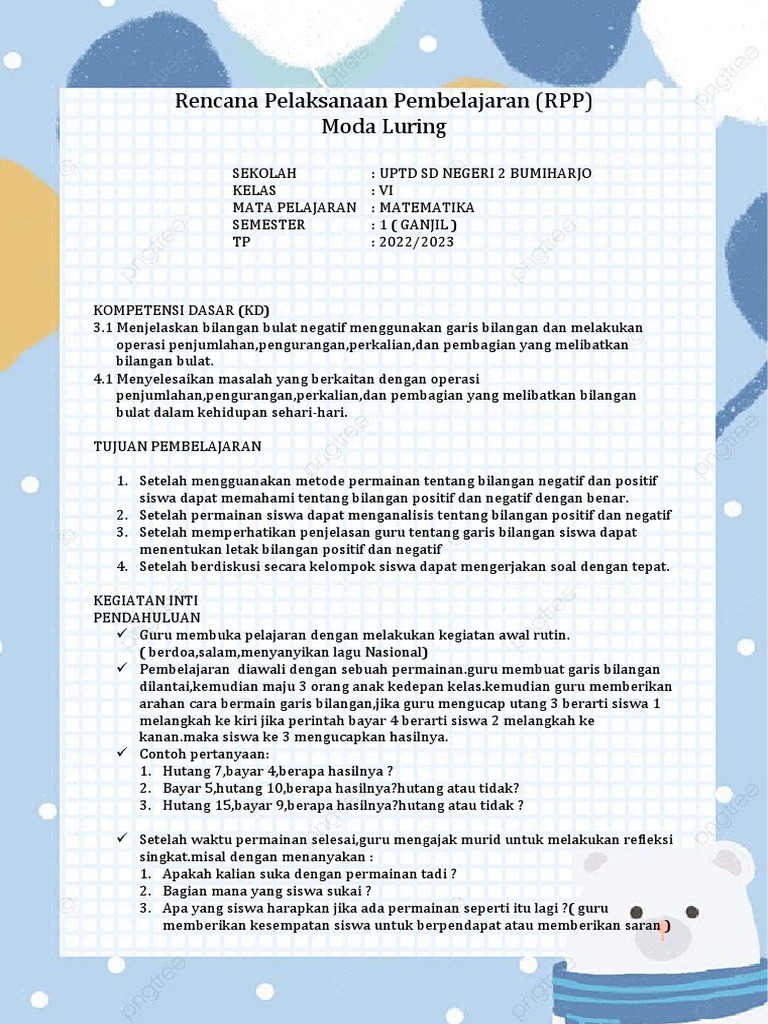 Tugas RPP Diferensiasi 2.1.a.6 | PDF