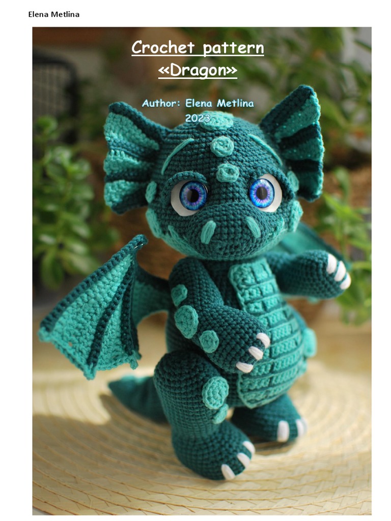 Dragon by Elena Metlina | PDF | Crochet | Yarn
