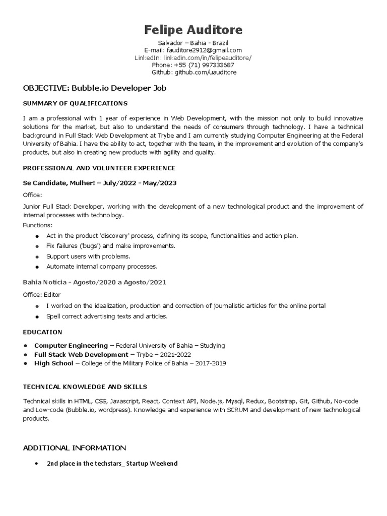 Curriculo Internacional | PDF