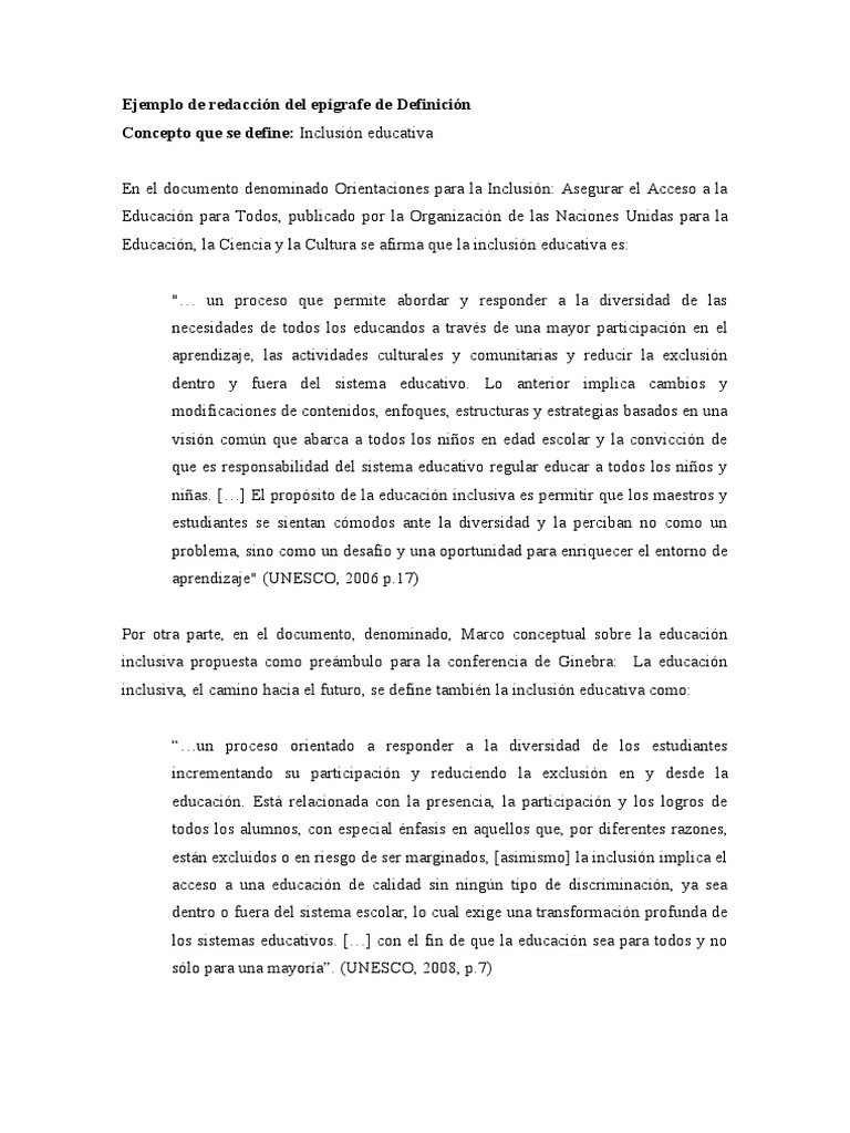 Ejemplo de Redacción Del Epígrafe de Definición | PDF