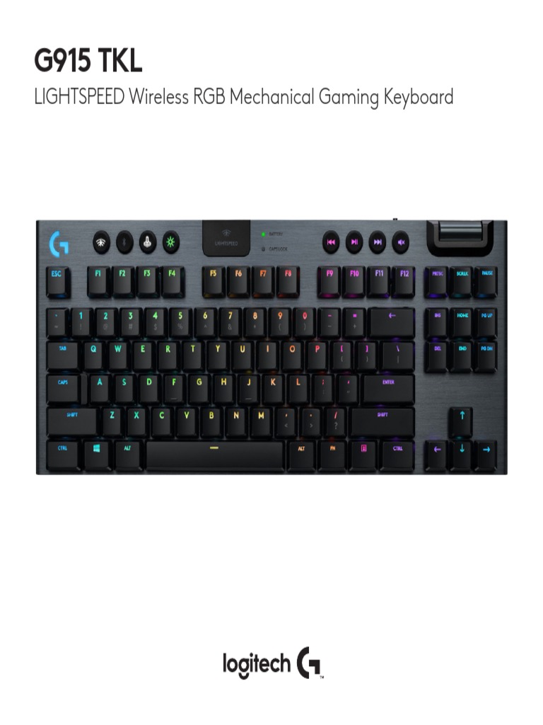 g915 g913 TKL QSG | PDF | Computer Keyboard | Office Equipment