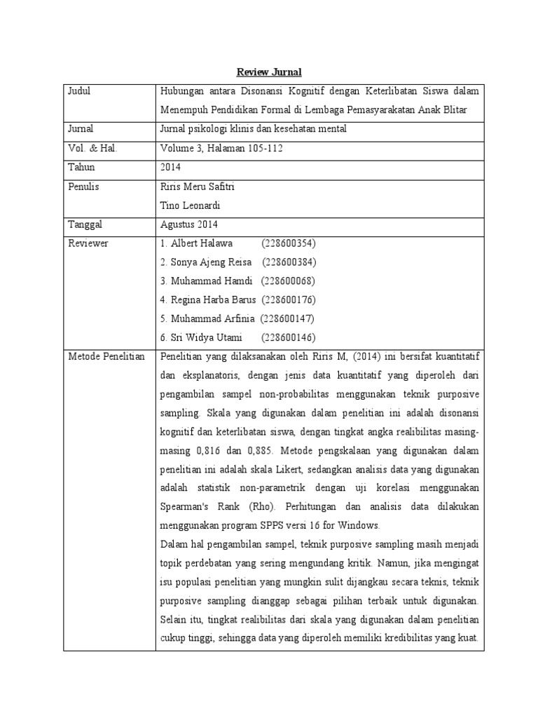 Review Jurnal Kelompok | PDF | Karier & Perkembangan