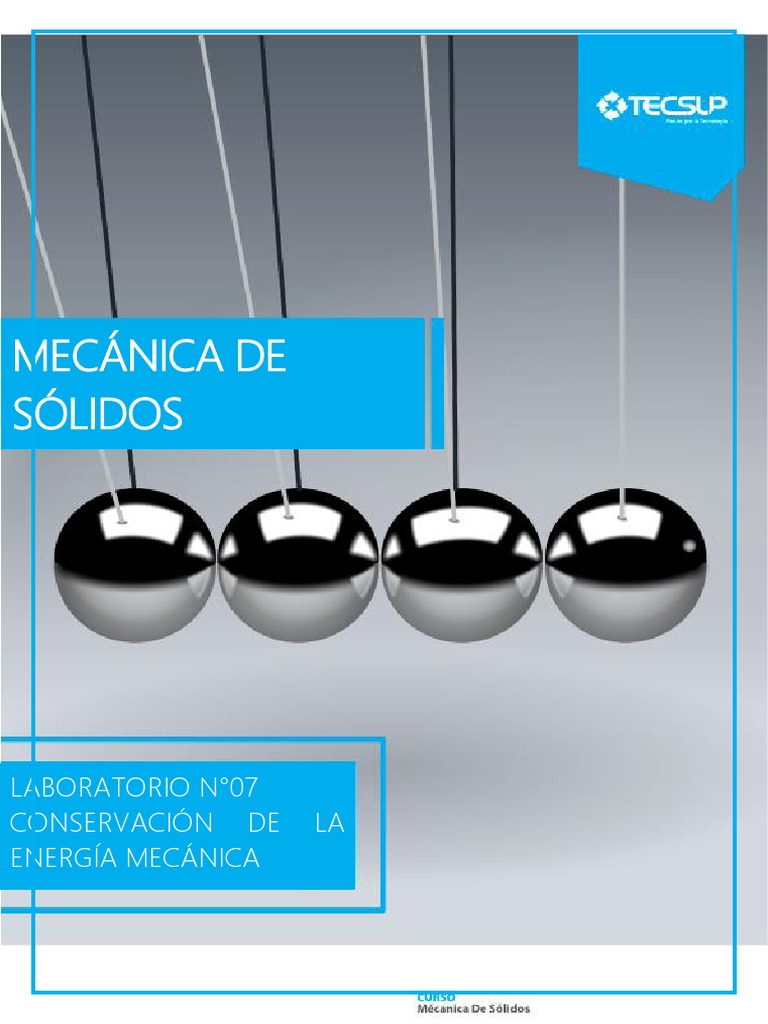 Lab 07 - Mecanica de Solidos Grupo 1 | PDF | Fuerza | Masa