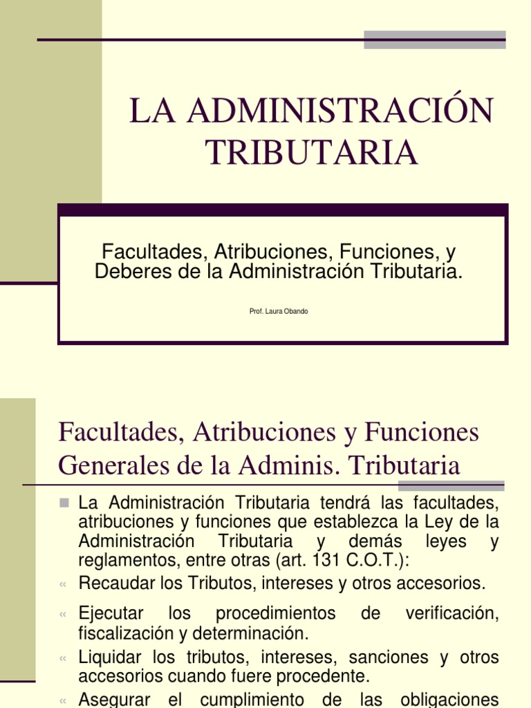 Tema 8 La Administración Tributaria | PDF | Estatuto de limitaciones | Gobierno