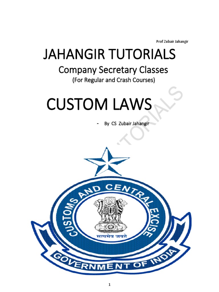 JT Customs Law Exam Importance . | Download Free PDF | Customs | Payments