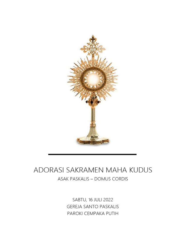 Panduan Adorasi Sakramen Maha Kudus | PDF | Agama & Spiritualitas