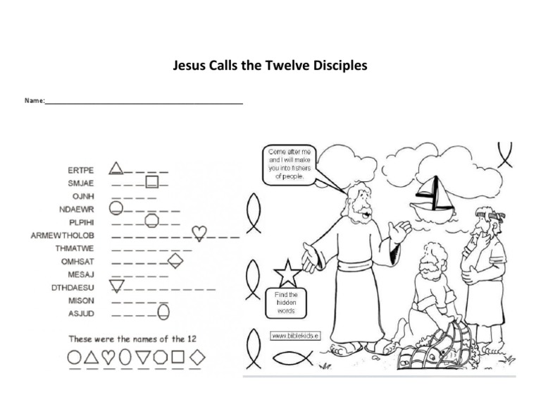 Jesus Calls The 12 Disciples | PDF