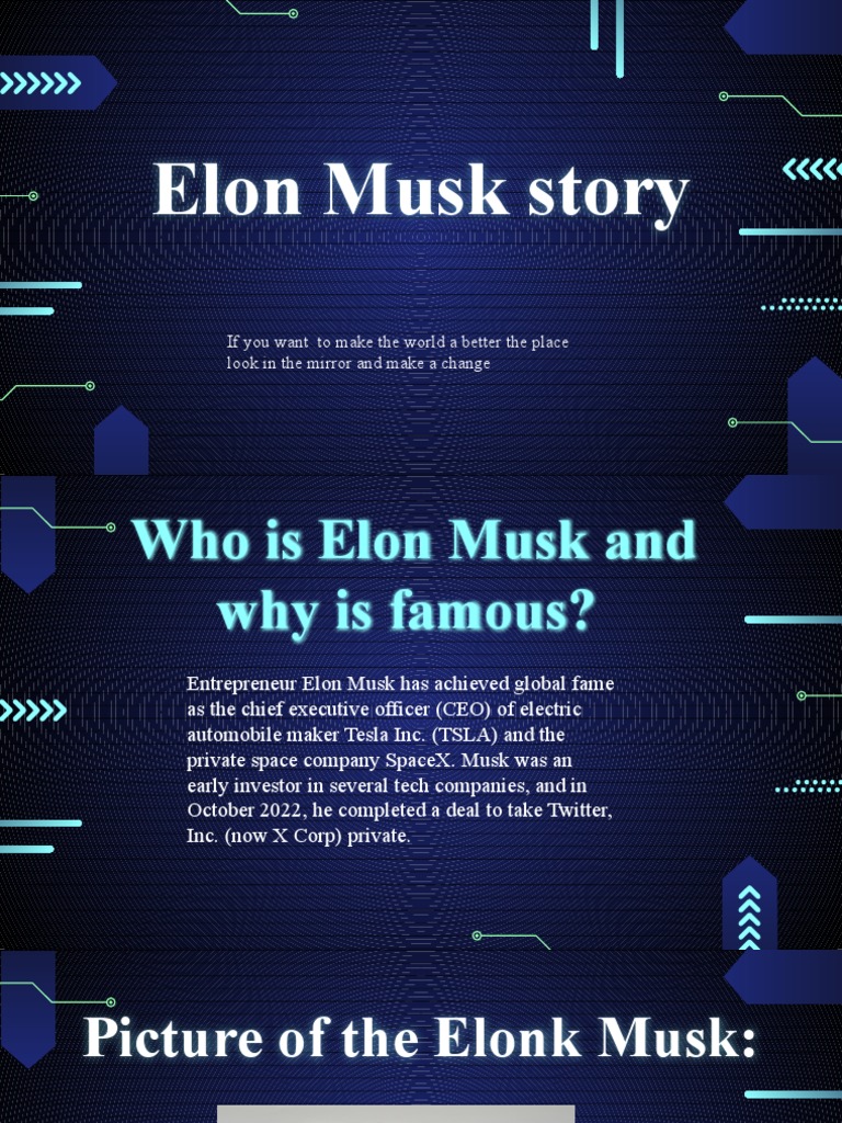 Elon Musk Story | PDF