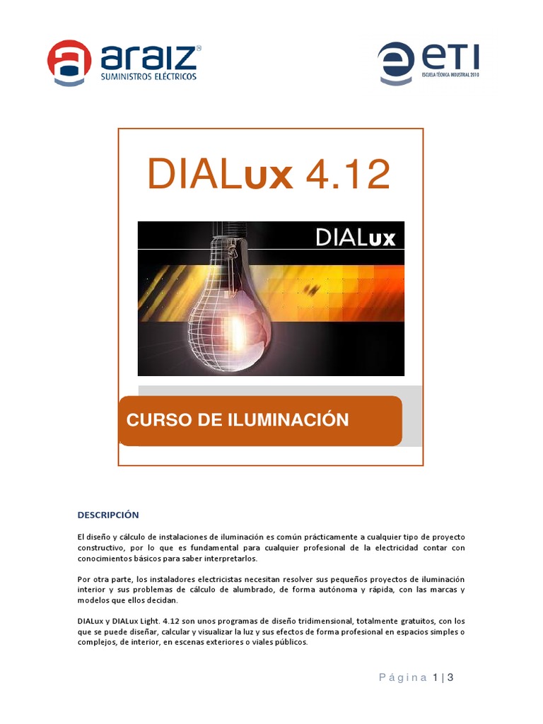 Folleto Dialux 4.12 | PDF | Diseño | Software