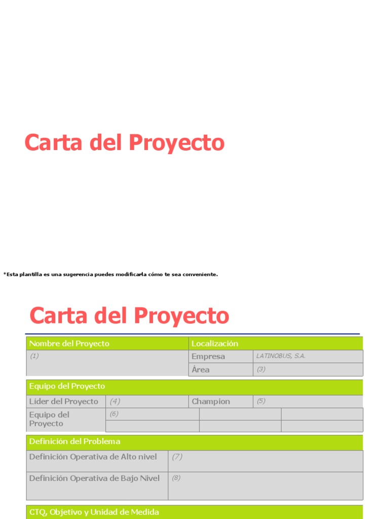 1 Plantilla Carta de Proyecto (2) | PDF