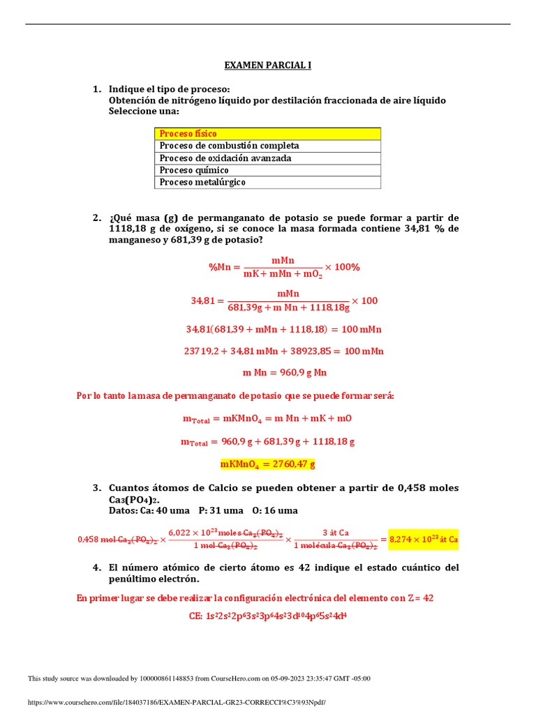 Examen Parcial GR23 Correcci N PDF | PDF