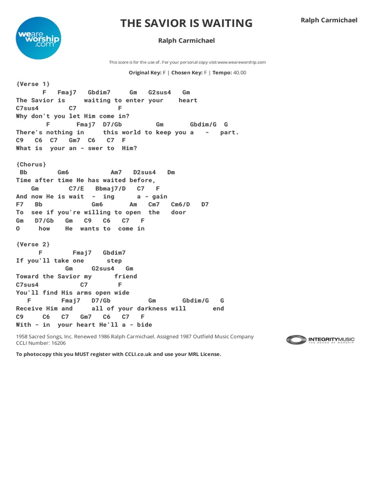 The Savior Is Waiting | PDF