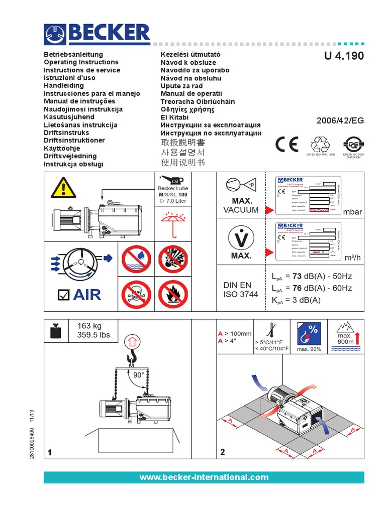 1 Manual Becker U4.190 | PDF