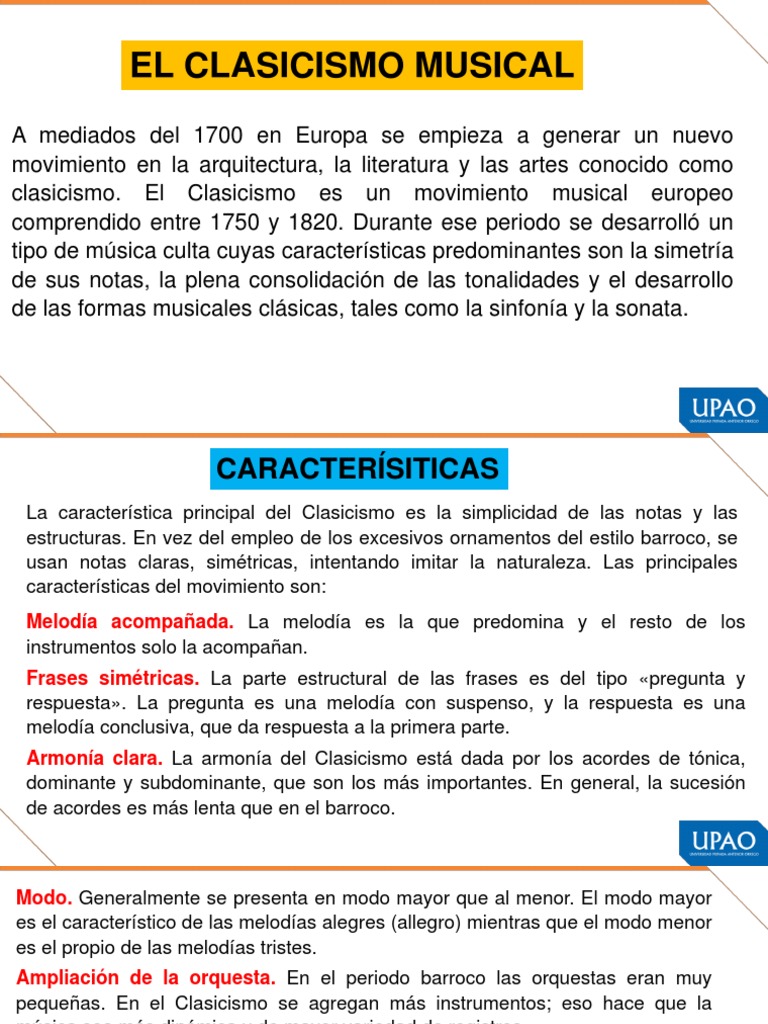 El Clasicismo Musical | PDF | Wolfgang Amadeus Mozart | Periodo Clásico ...