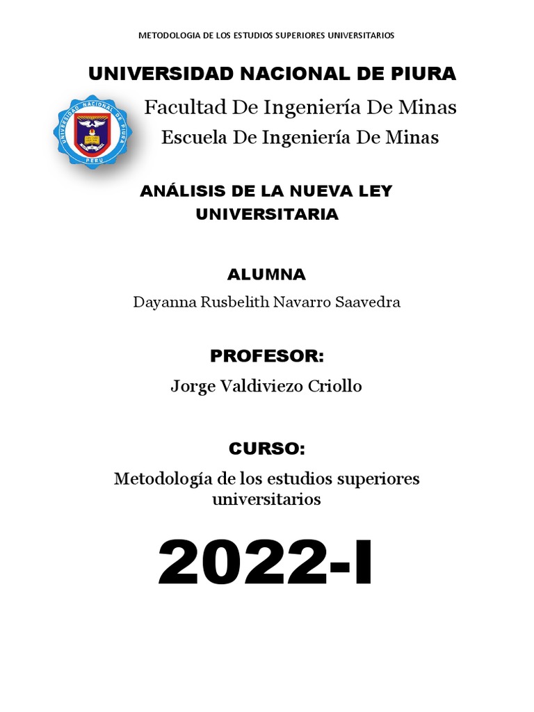 Ánalisis Sobre La Nueva Ley Universitaria | PDF | Educación más alta ... Ánalisis Sobre La Nueva Ley Universitaria | PDF | Educación más alta ...