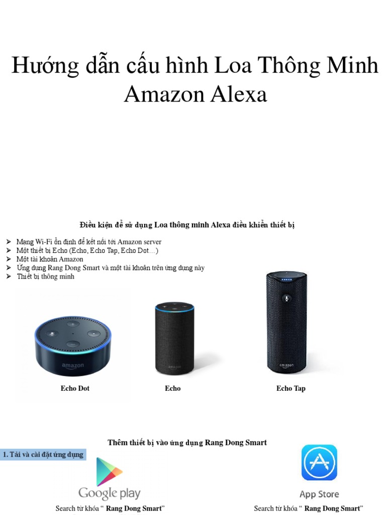Hướng Dẫn Cài Đặt Cấu Hình Loa Alexa | PDF